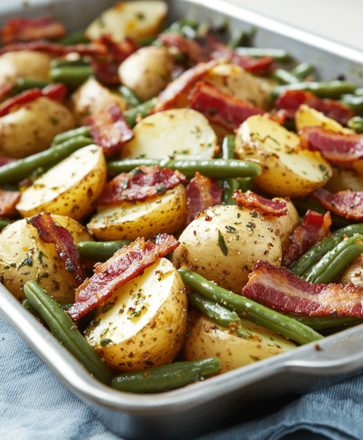 Country Ranch Green Beans and Potatoes with Bacon Recipe ...