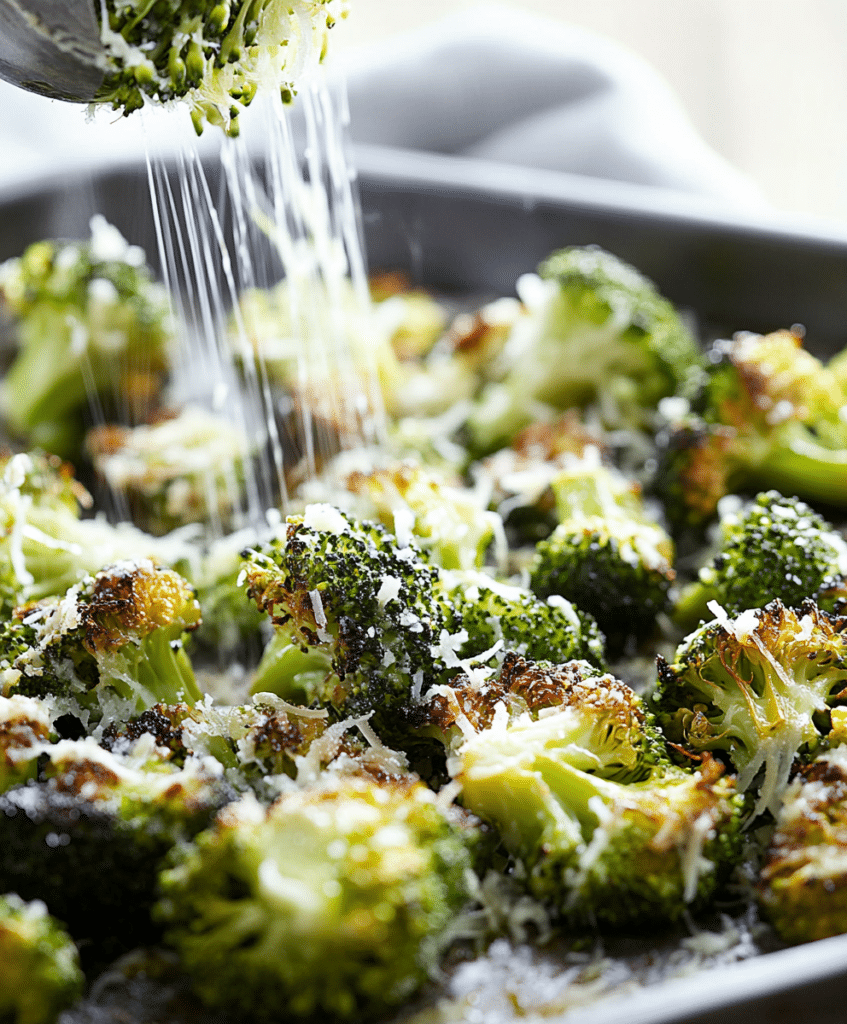 Garlic Parmesan Roasted Broccoli Recipe - sandrarecipes.com