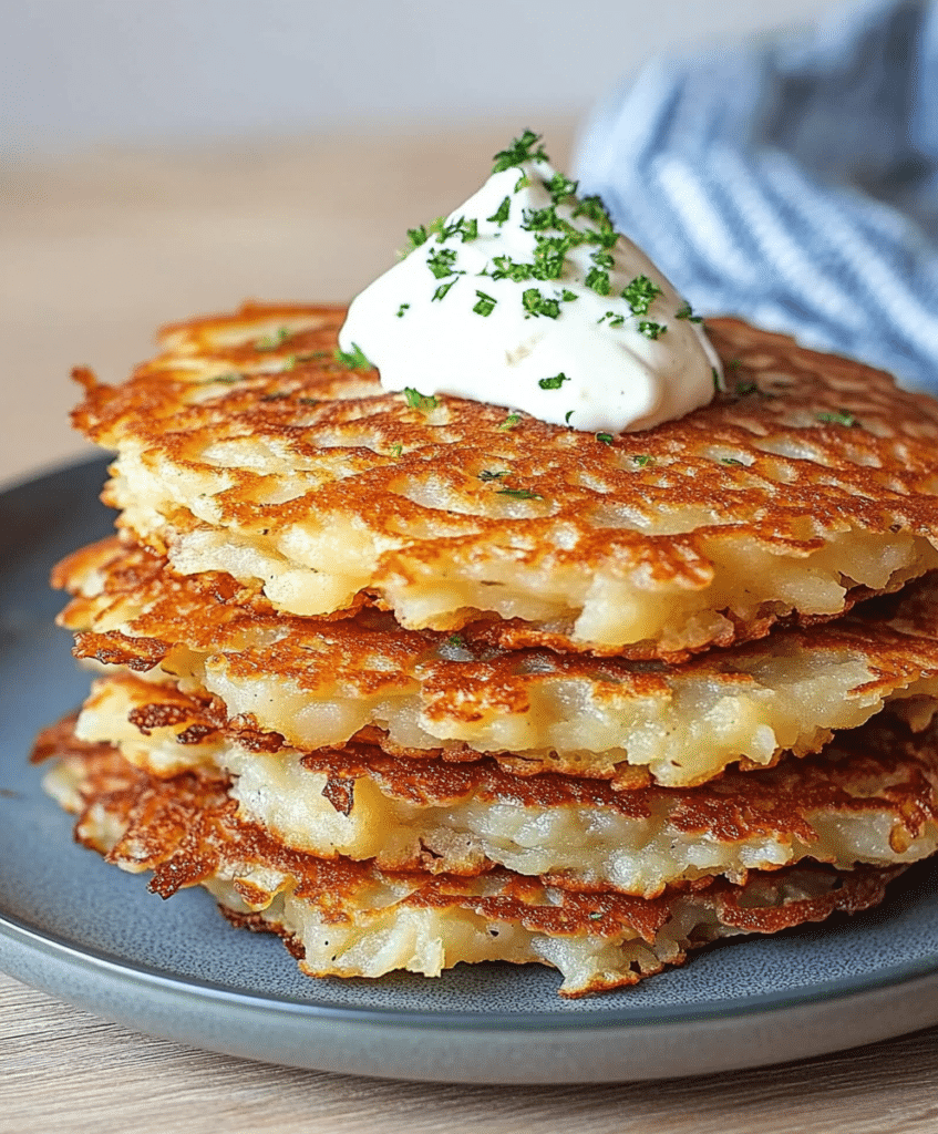 German Potato Pancakes Recipe - sandrarecipes.com